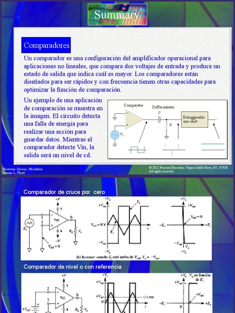 Comparadores | PDF | Amplificador operacional | Circuitos electricos