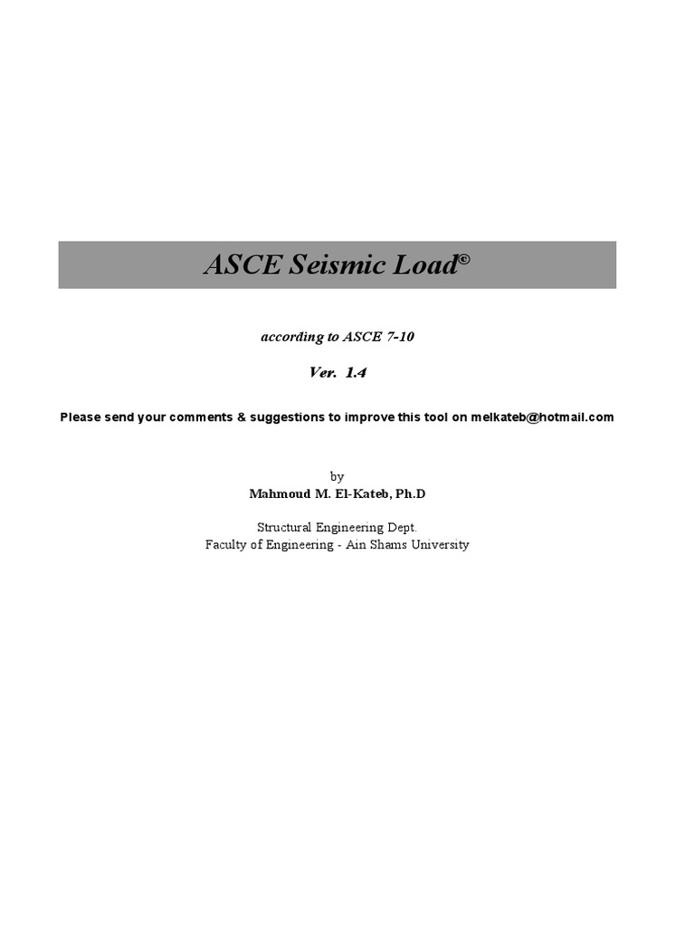 SEISMIC-ASCE 7-10-v1.4 | Download Free PDF | Geophysics | Seismology