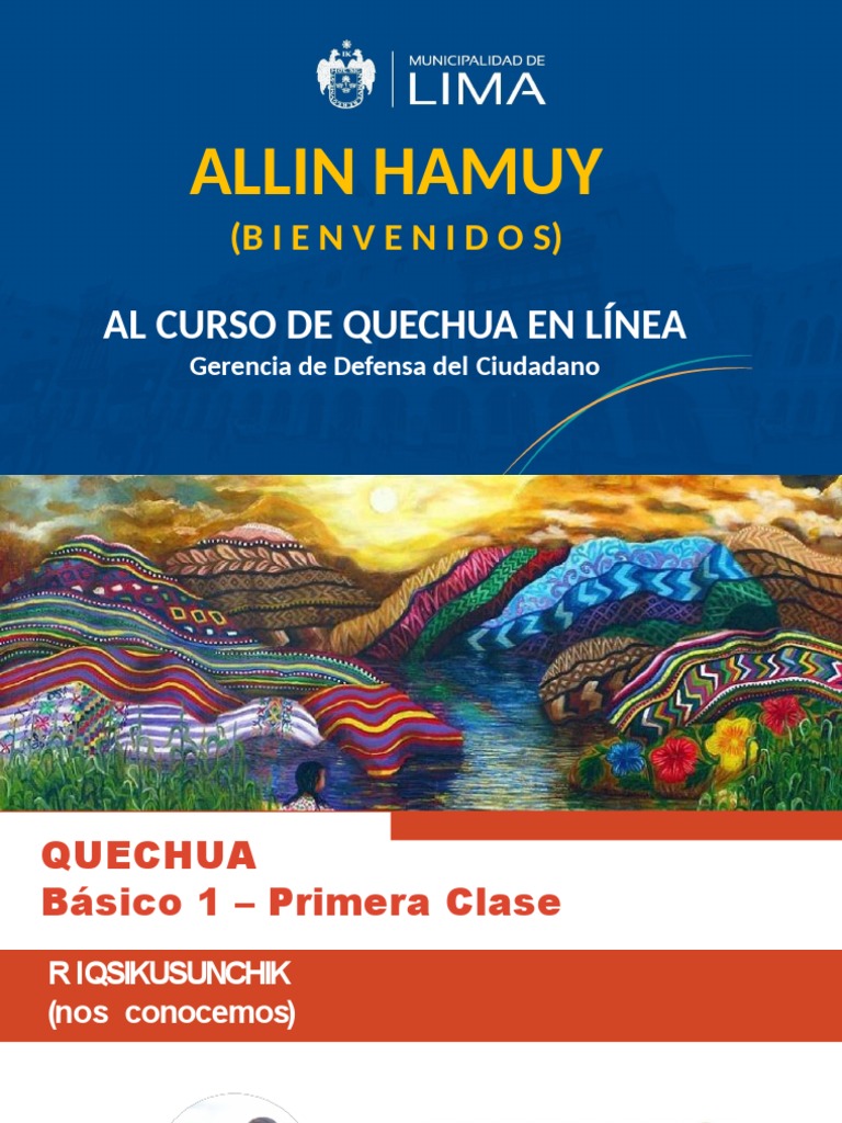 1ra Clase Quechua | PDF | Los símbolos | Familias de idiomas