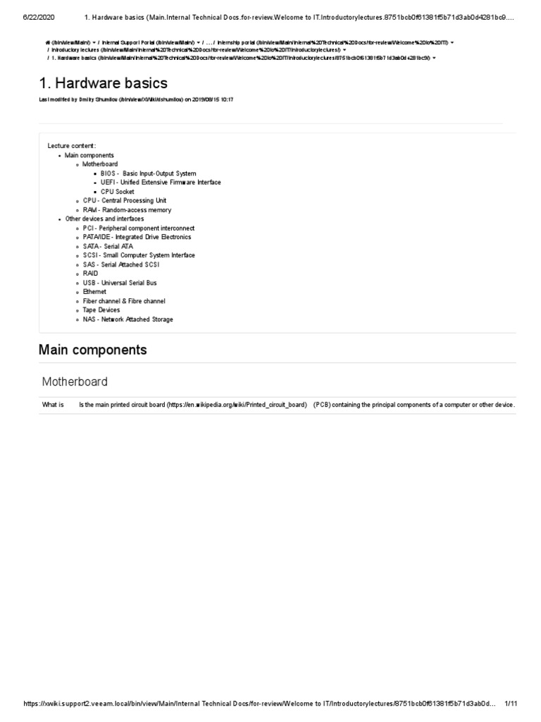 Hardware Basics | Download Free PDF | Bios | Central Processing Unit