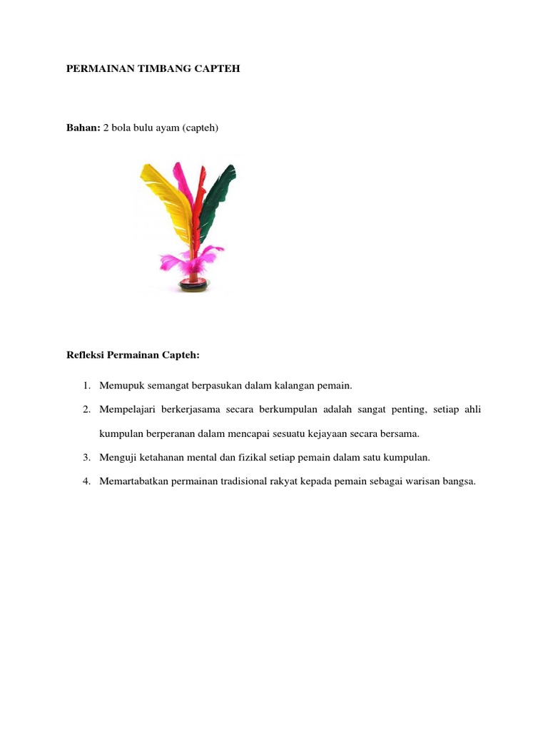 Modul Permainan Timbang Capteh | PDF