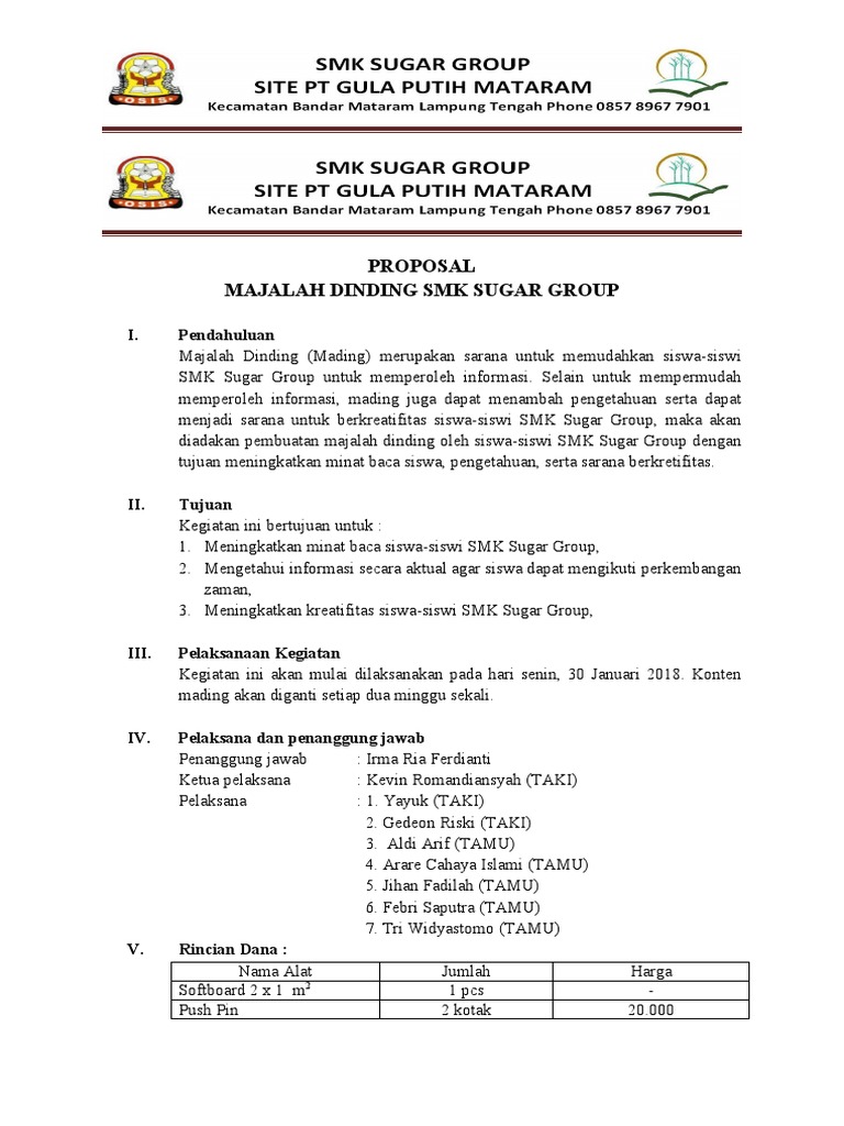 Proposal Mading | PDF