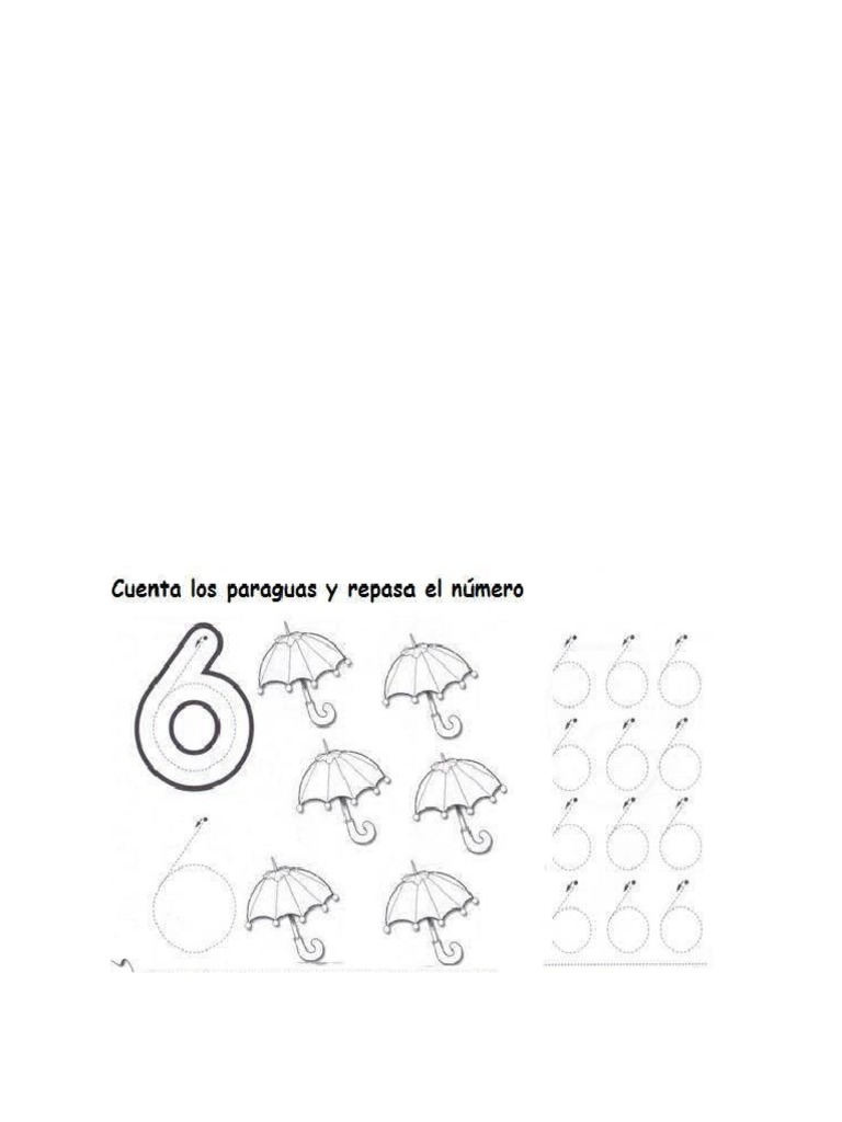 Actividades Con El Numero 6 - 10 | PDF