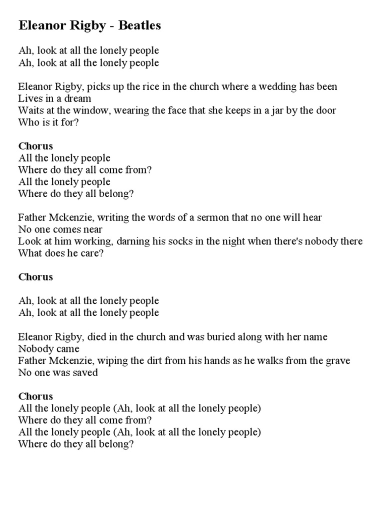 Beatles - Eleanor Rigby | PDF