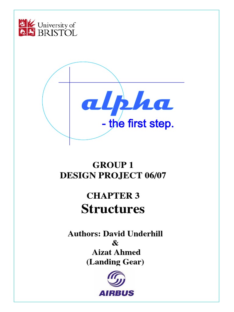 Airbus Alpha GROUP 1 DESIGN PROJECT 06/07 CHAPTER 3 Structures | PDF ...