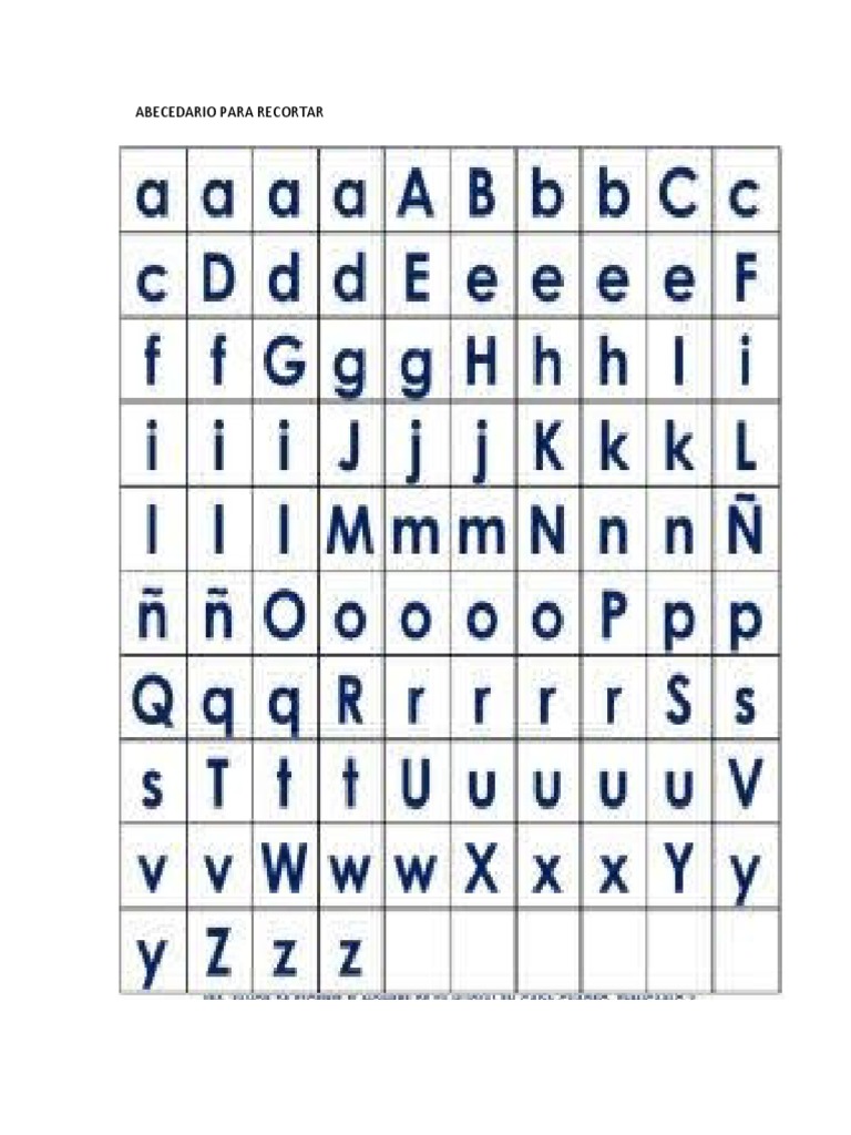 ABECEDARIO para Imprimir y Recortar | PDF