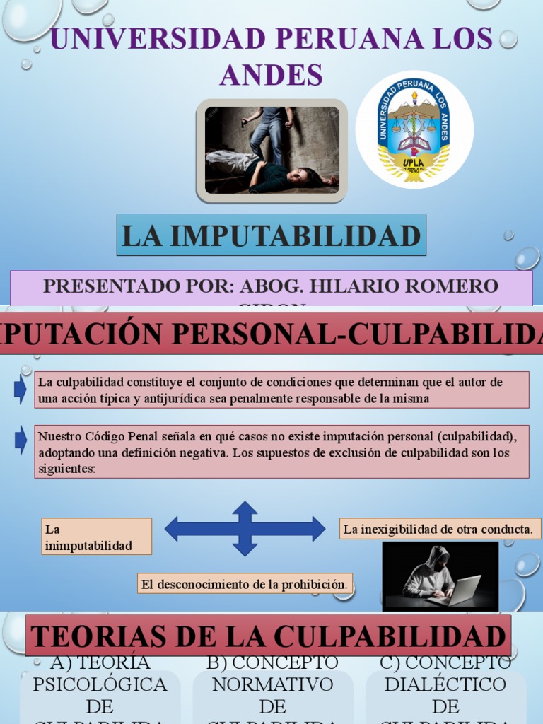 Clase La Imputabilidad | PDF | Derecho penal | Justicia