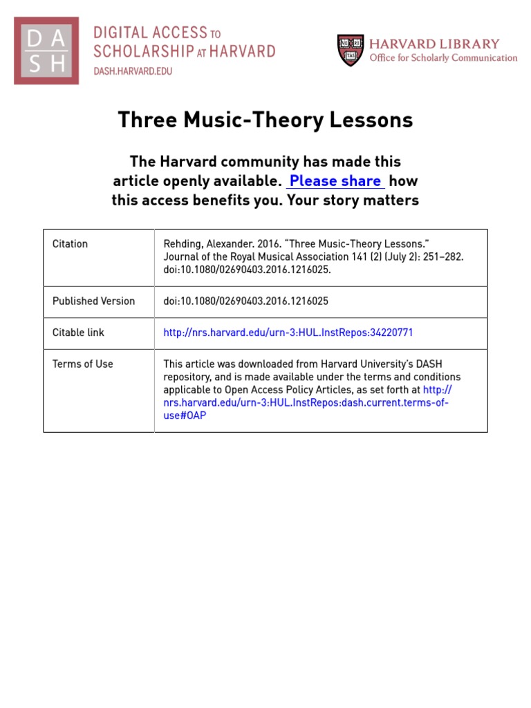 Three Music-Theory Lessons | Download Free PDF | Music Theory ...