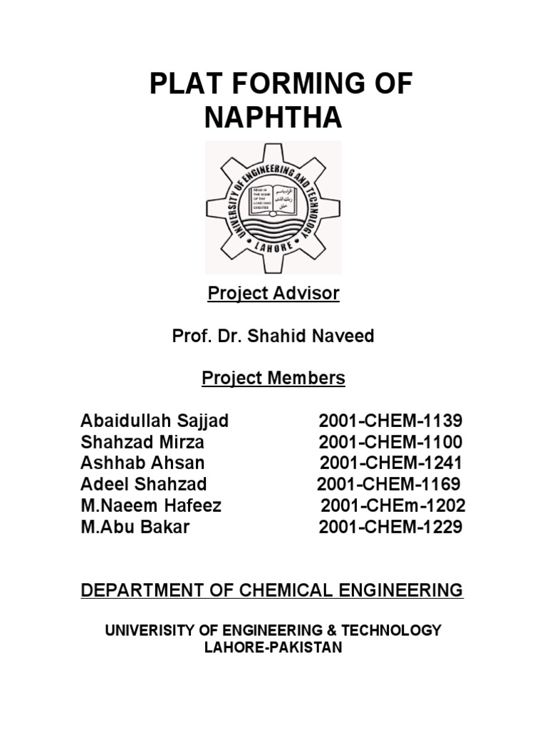 Platfroming of Naphtha Project | PDF | Cracking (Chemistry) | Catalysis