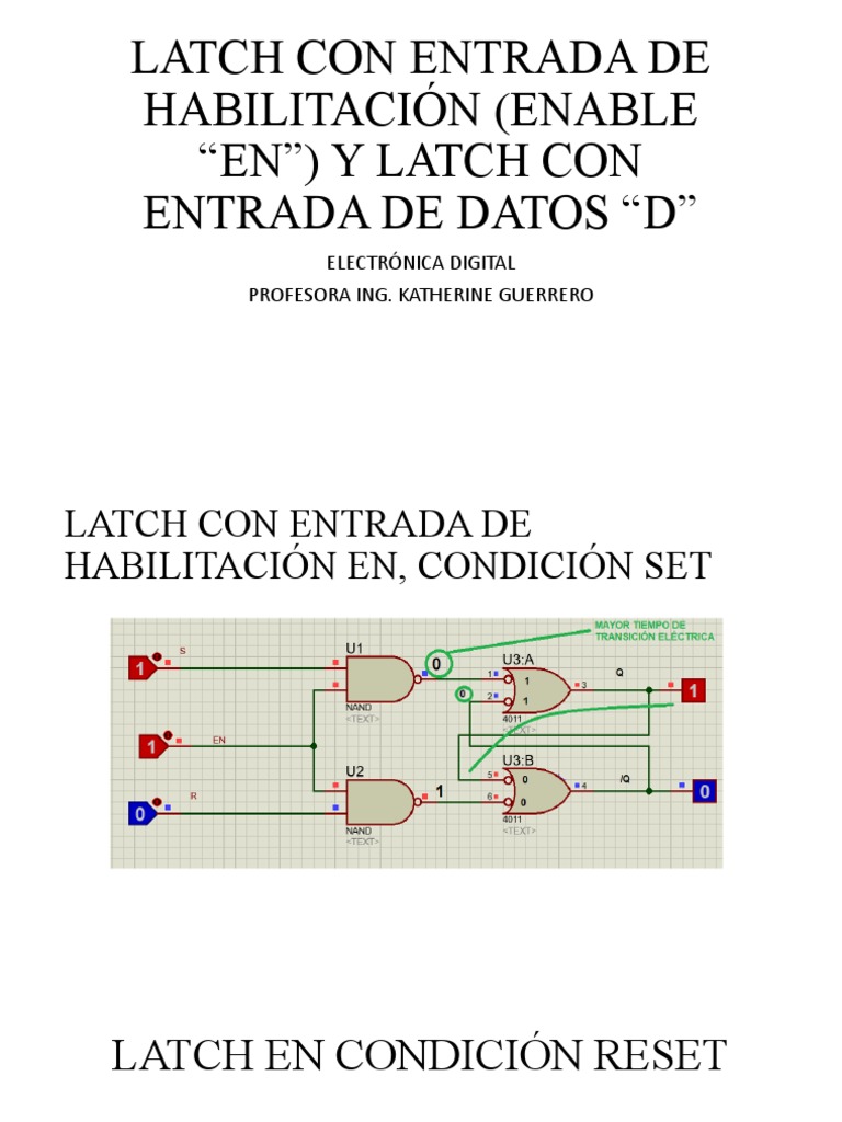 Latch Con Entrada de Habilitación (Enable | PDF