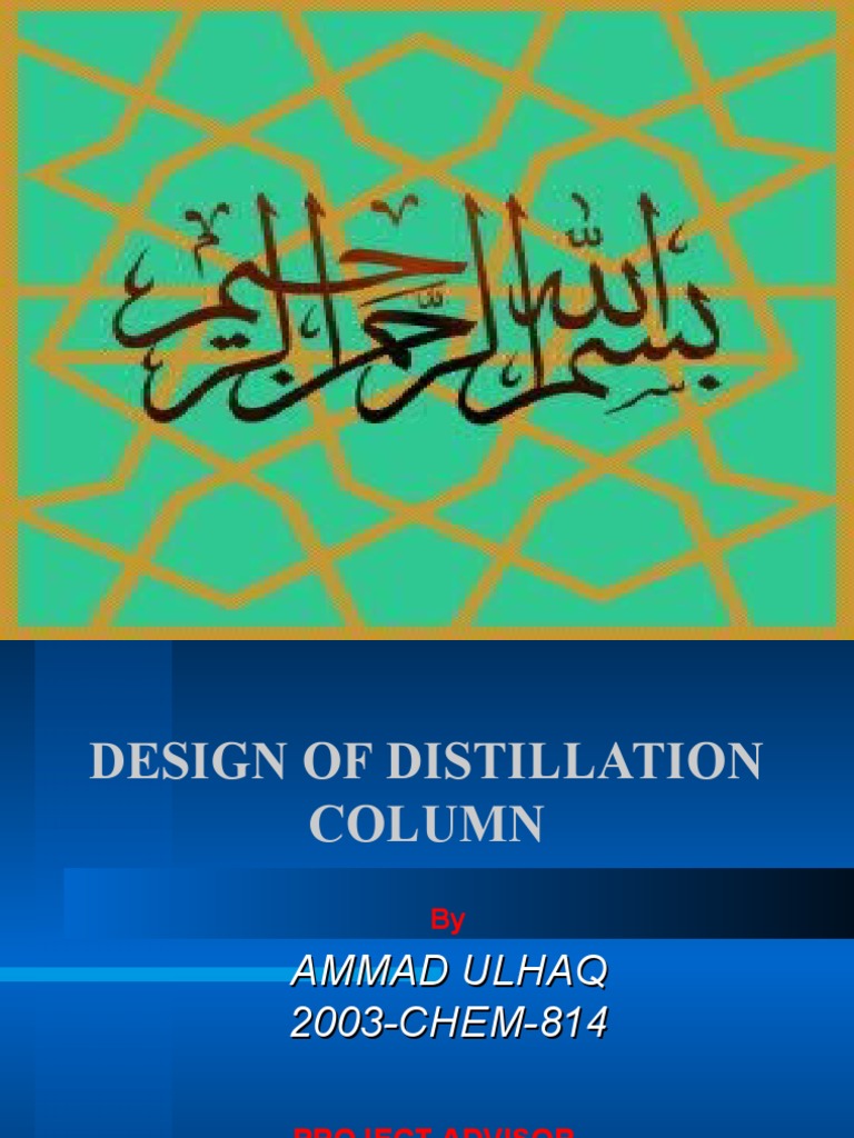 Distillation Column Design Guide | PDF | Distillation | Laboratory ...