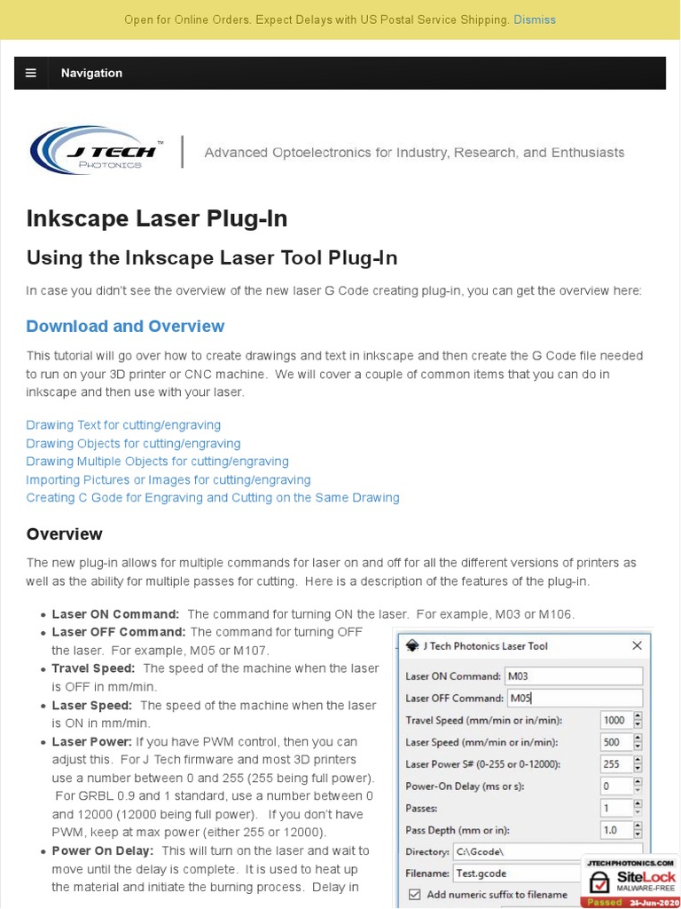Inkscape Laser Plug-In | PDF | Engraving | Computer File
