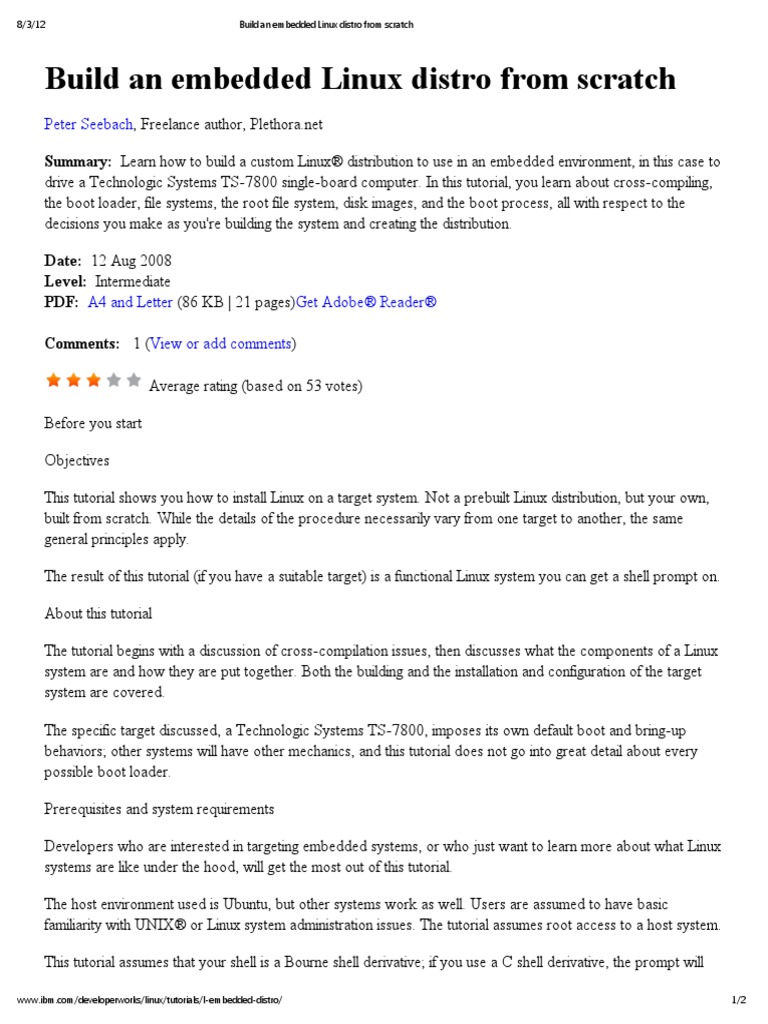 Build An Embedded Linux Distro From Scratch | Download Free PDF | Linux ...