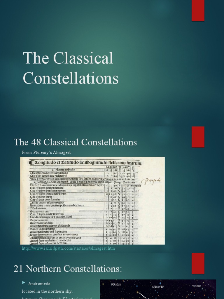 The Classical Constellations | PDF | Constellation | Zodiac