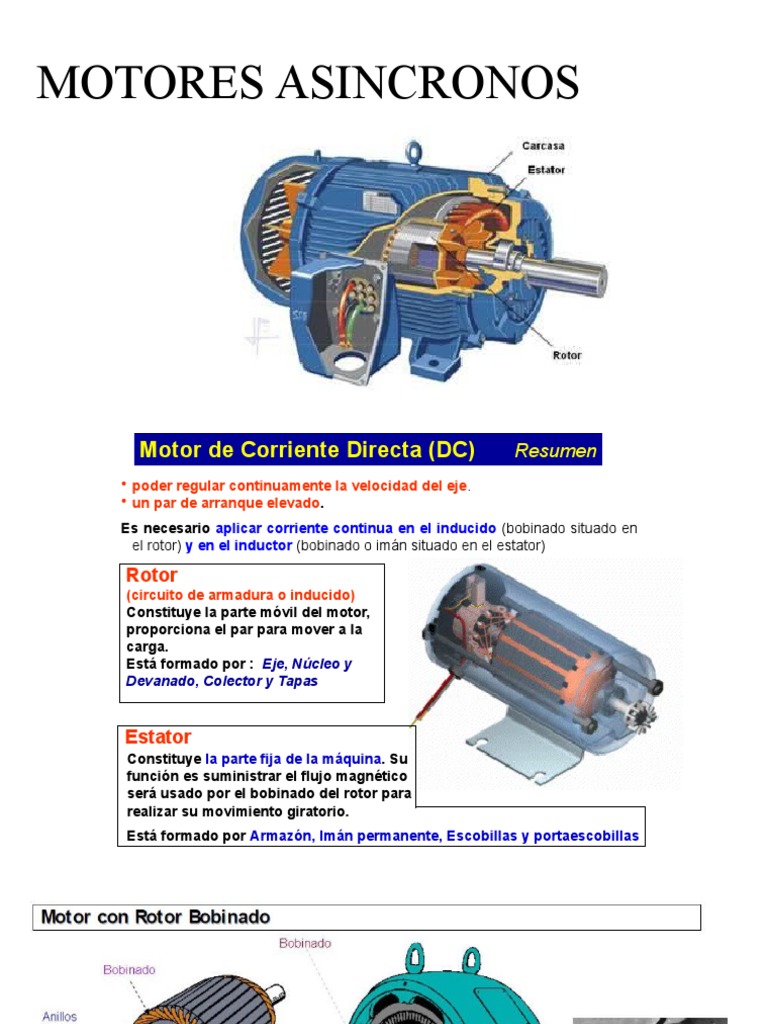 Motores Asincronos | PDF | Motor eléctrico | Corriente eléctrica