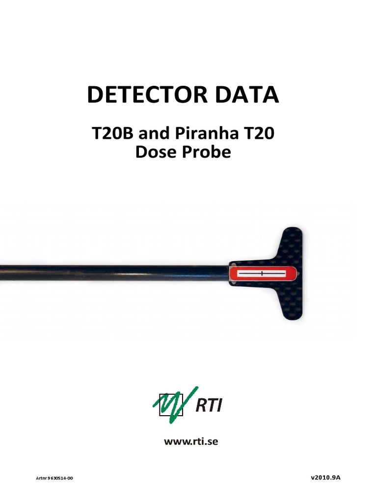 Detector Data: T20B and Piranha T20 Dose Probe | Download Free PDF ...