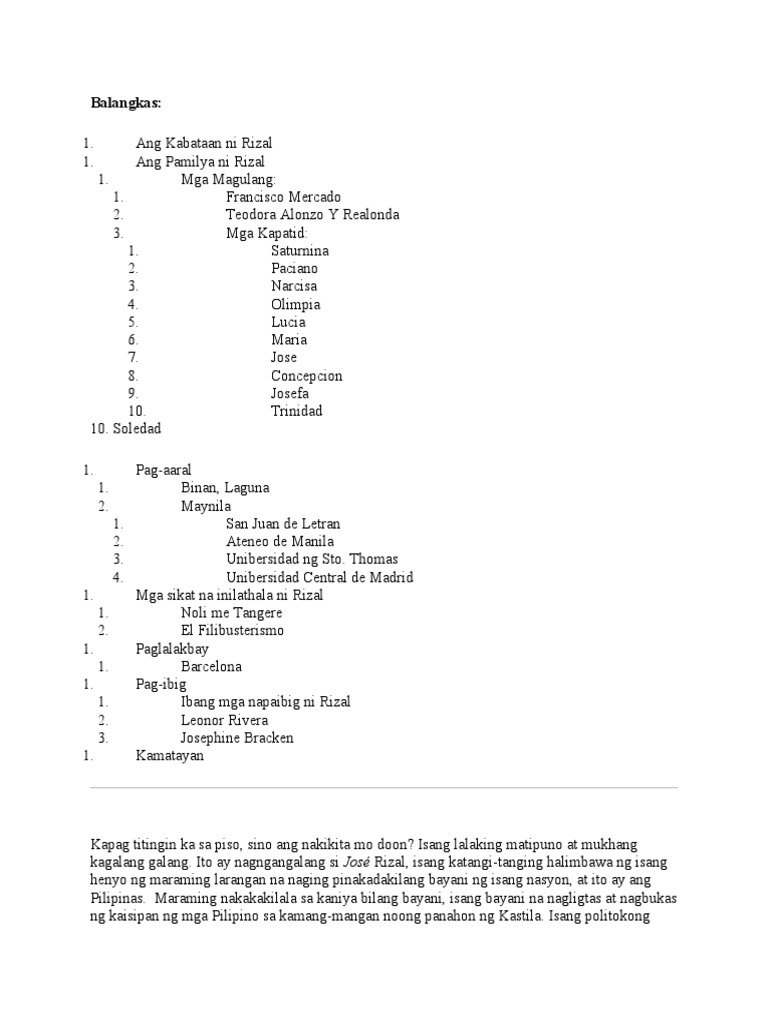 Buhay Ni Dr. Jose Rizal | PDF