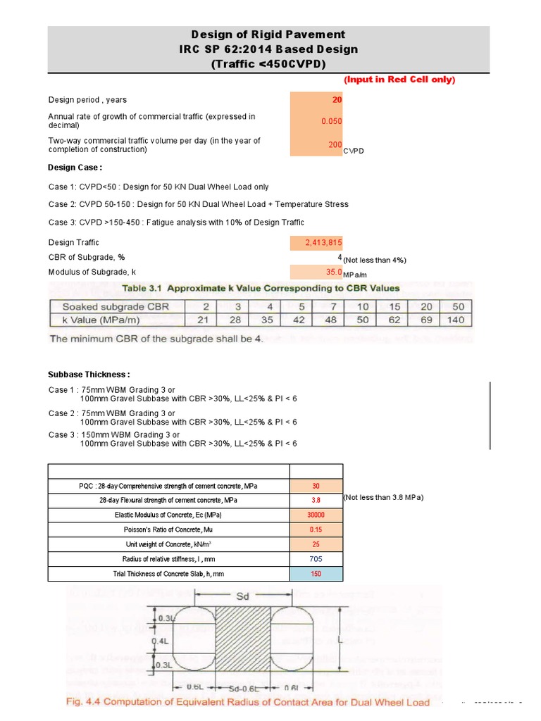 Design of Rigid Pavement for a Road with 200 Commercial Vehicles per ...