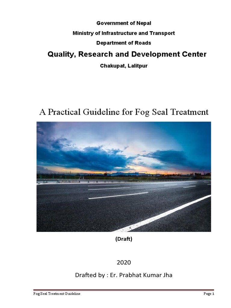 Fog Seal Treatment Guideline 2020 | PDF | Road Surface | Road