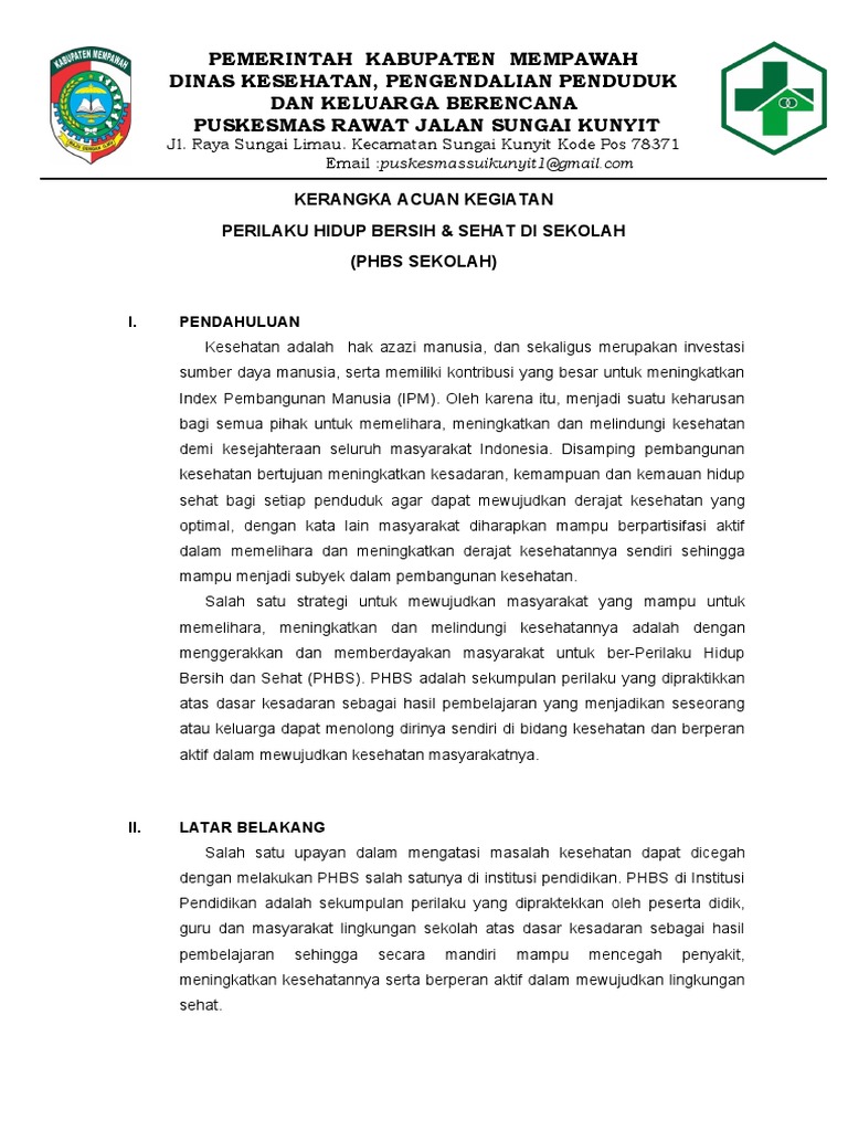 Kak PHBS Sekolah | PDF