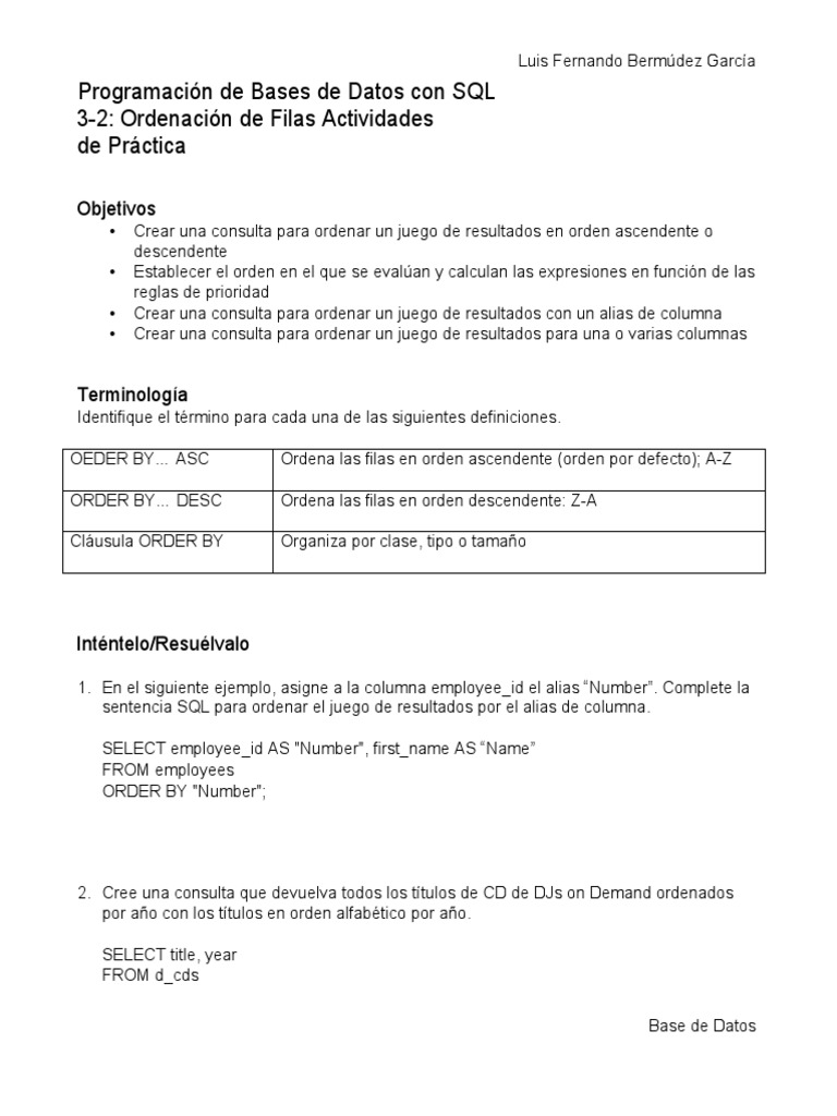 Practica3 2 | PDF | Modelo de datos | SQL