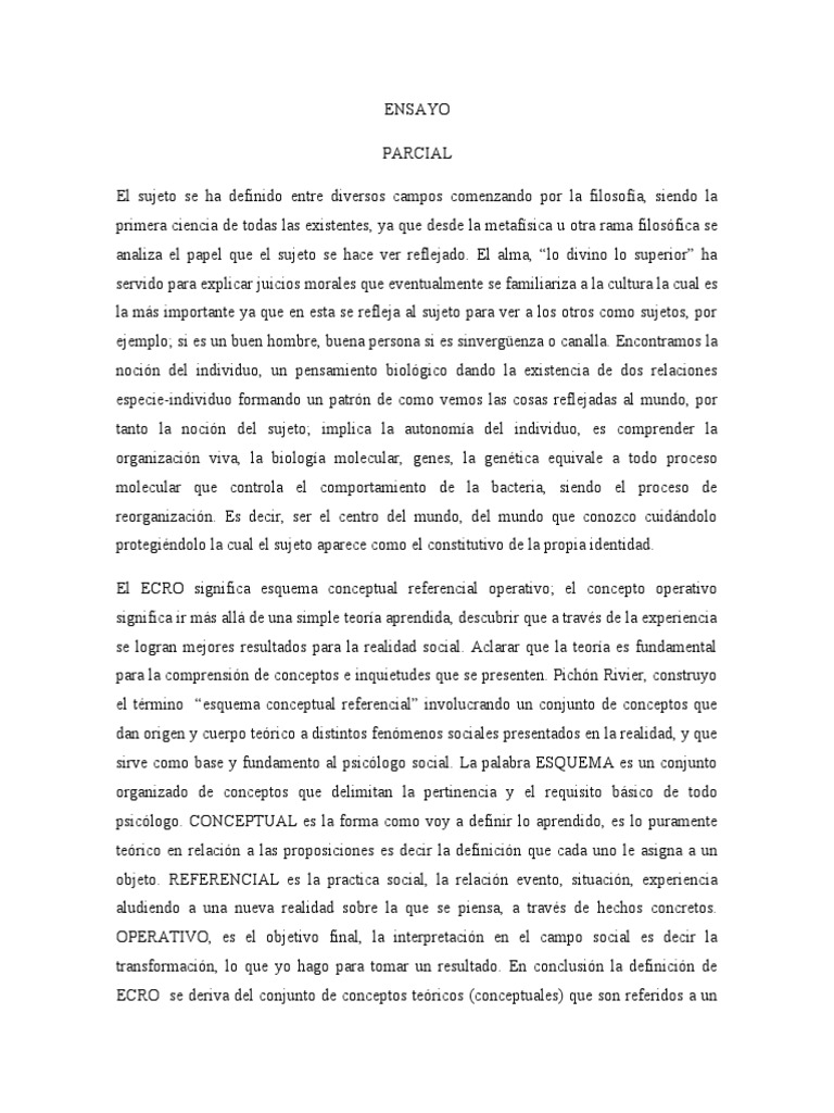 Ecro | PDF | Teoría | Sicología