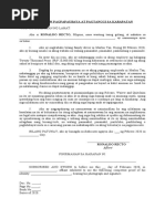 Sample Format of Affidavit (Tagalog) | PDF