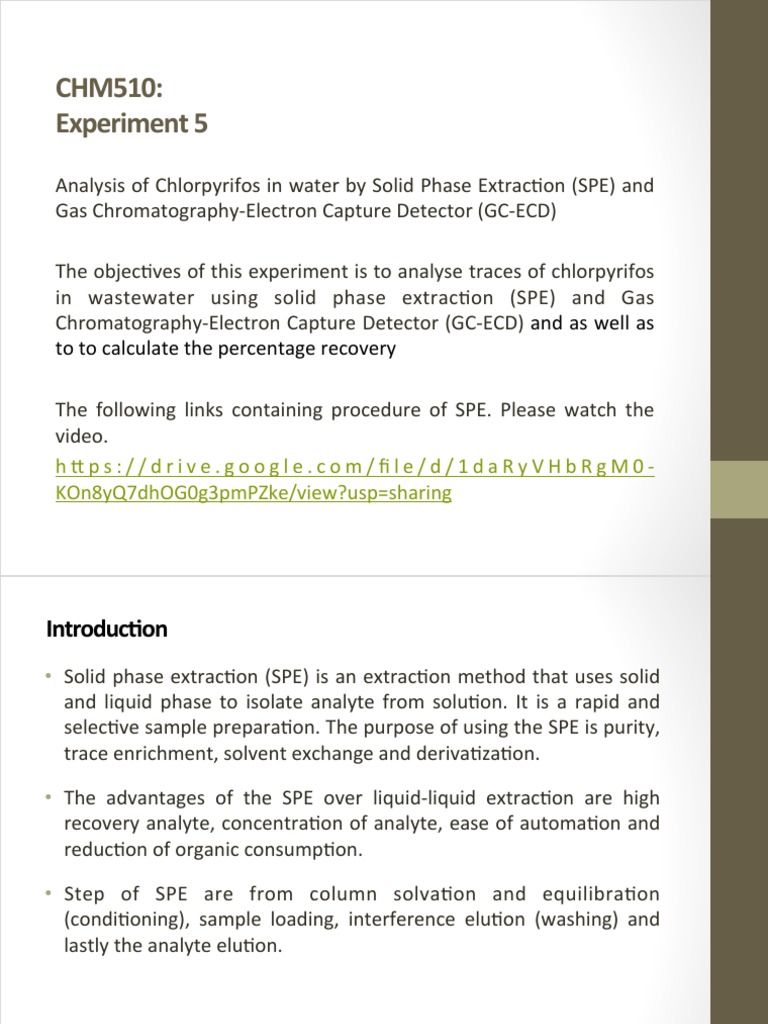 CHM510: Experiment 5: and As Well As To To Calculate The Percentage Recovery | PDF | Gas ...