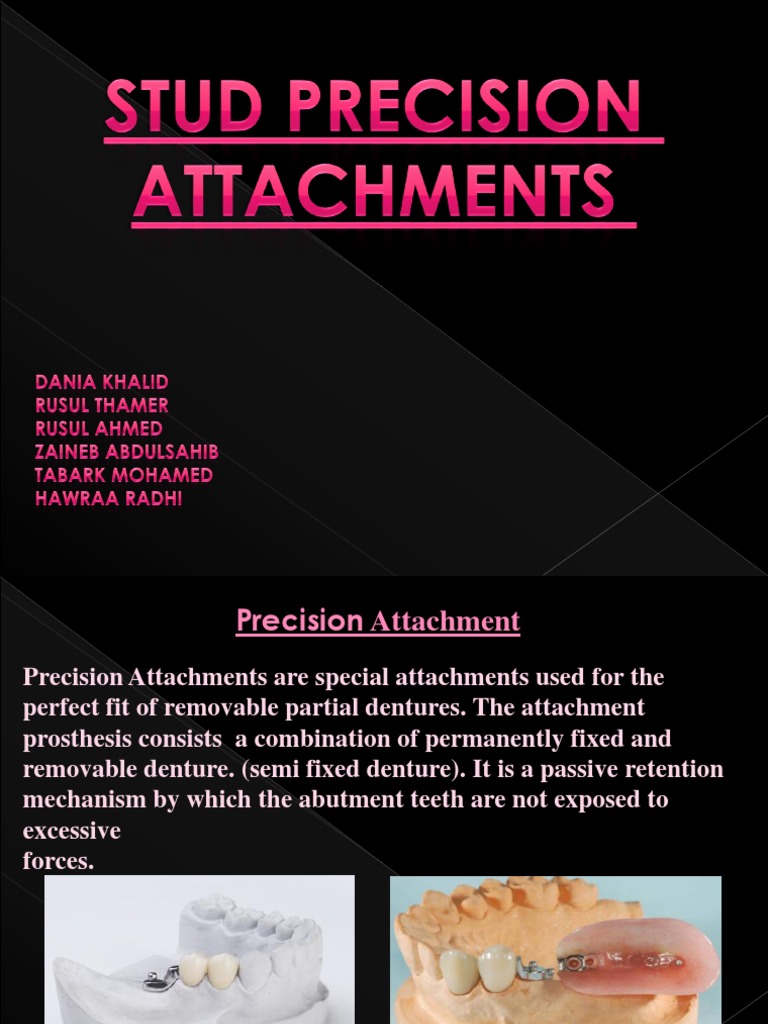 Precision Stud Attachment PDF | PDF | Dentures | Dental Implant