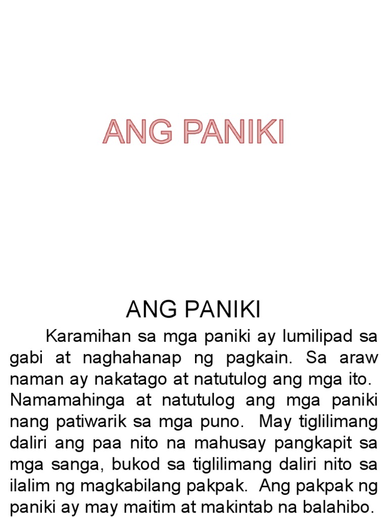 Ang Paniki | PDF