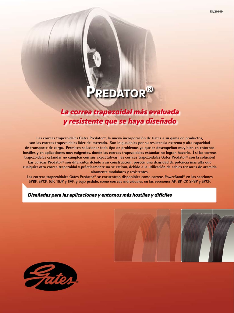 Correas Gates Predator | PDF | Materiales | Naturaleza