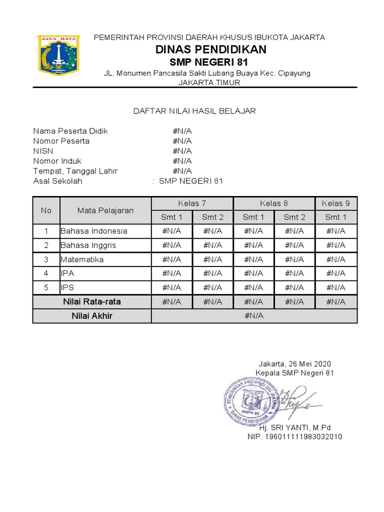 Nilai Sidanira Tayangan | PDF