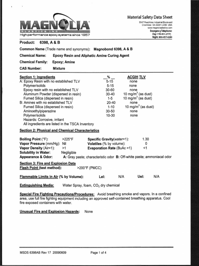 Magnobond 6398 A-B | PDF