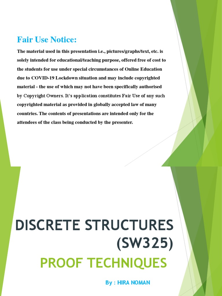 Lec 7 - 10 (PROOF TECHNIQUES) | PDF | Mathematical Proof | Theorem