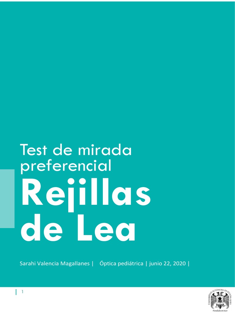 TEST LEA y AV Pediatrica | PDF | Percepción visual | Percepción