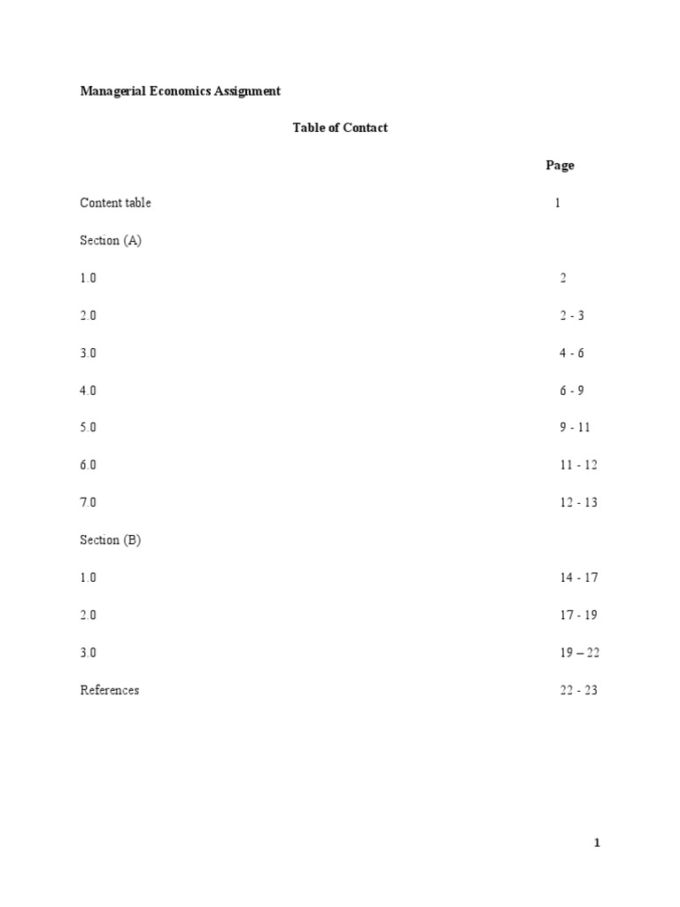 Managerial Economic Assignment | PDF | Price Elasticity Of Demand ...