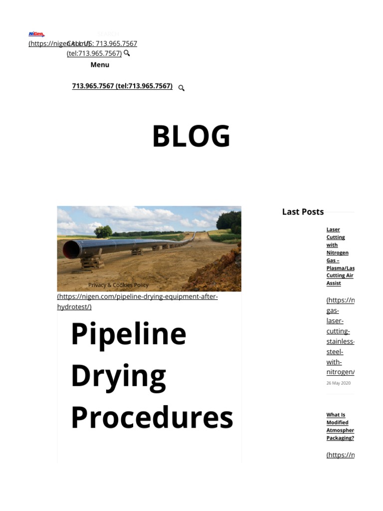 Pipeline Drying Procedures | PDF | Pipeline Transport | Atmosphere Of Earth