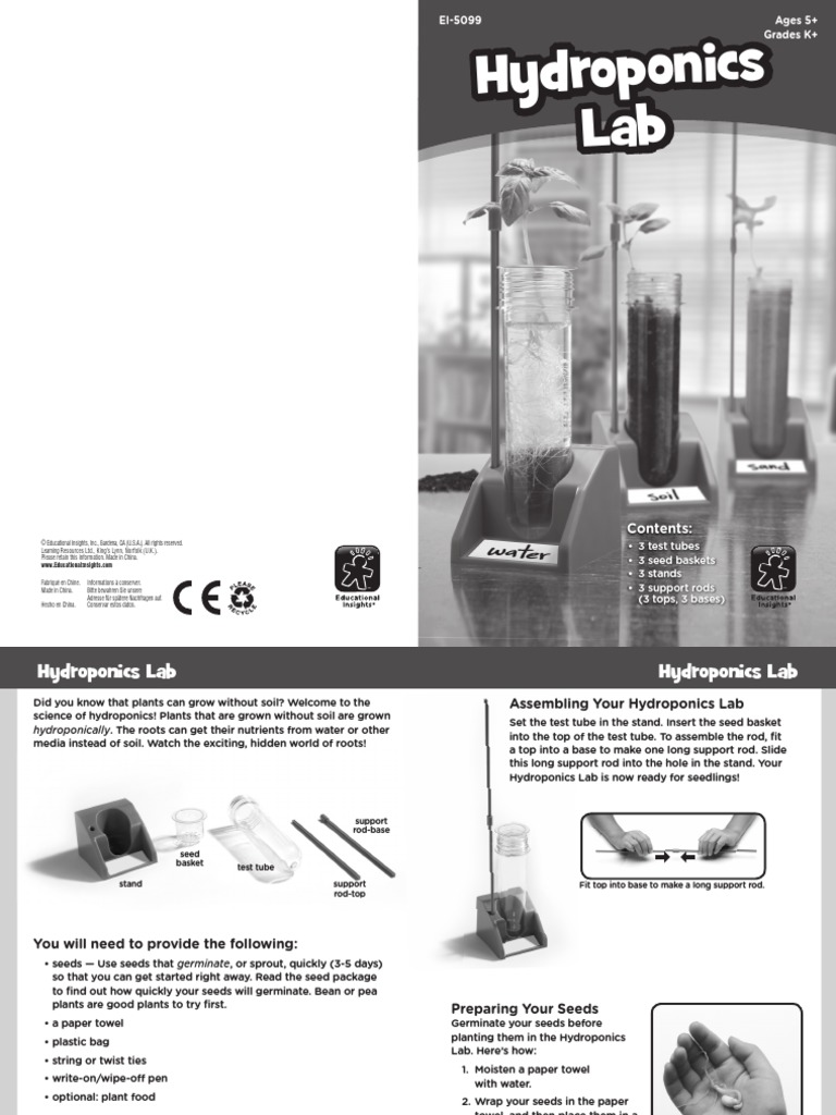 Hydroponics Lab Sheet PDF | PDF | Hydroponics | Seed