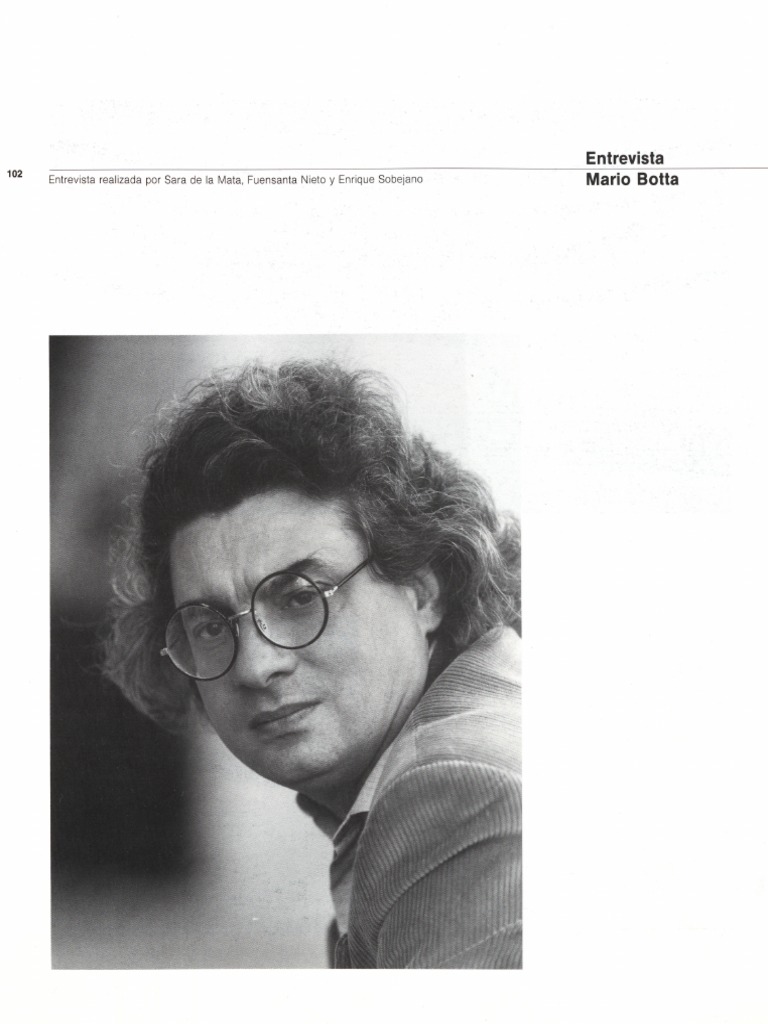 Reflexiones de Mario Botta sobre Arquitectura | PDF | Paisaje | Science