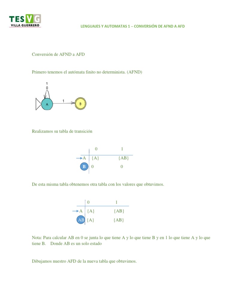 Conversion de AFND A AFD | PDF