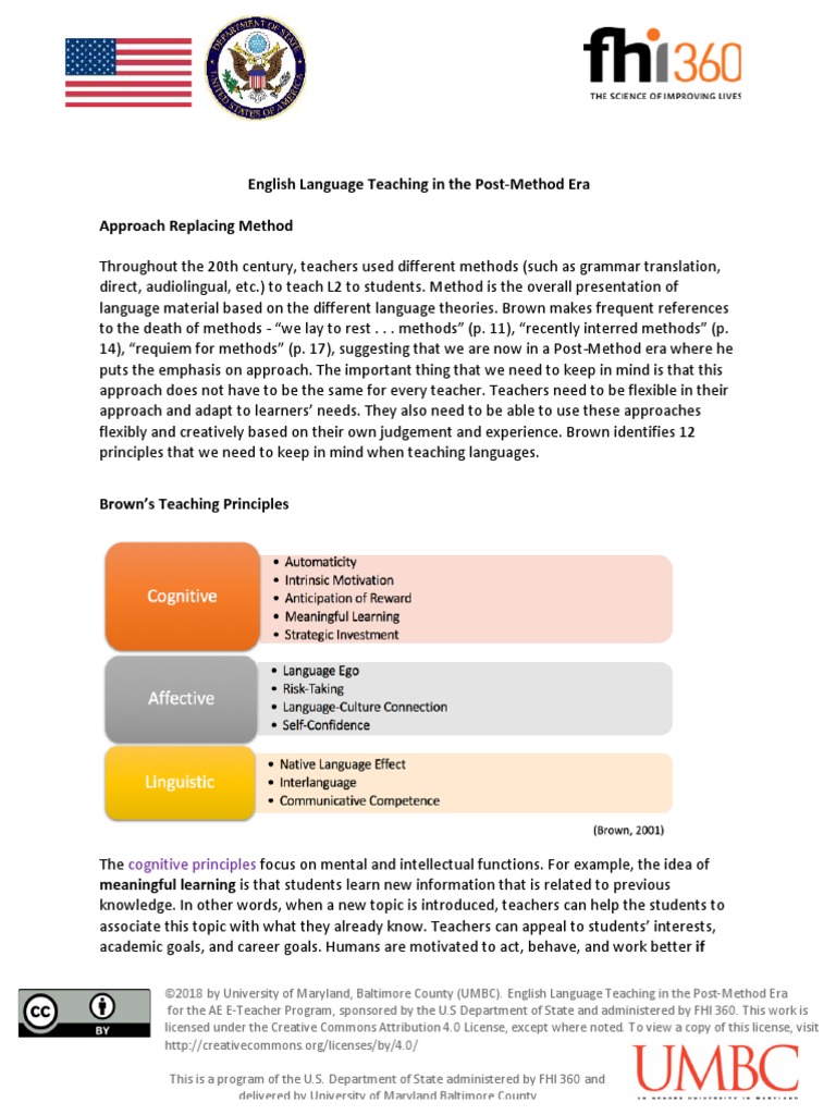 3.5 Brown's Principles | PDF | Second Language | Language Education