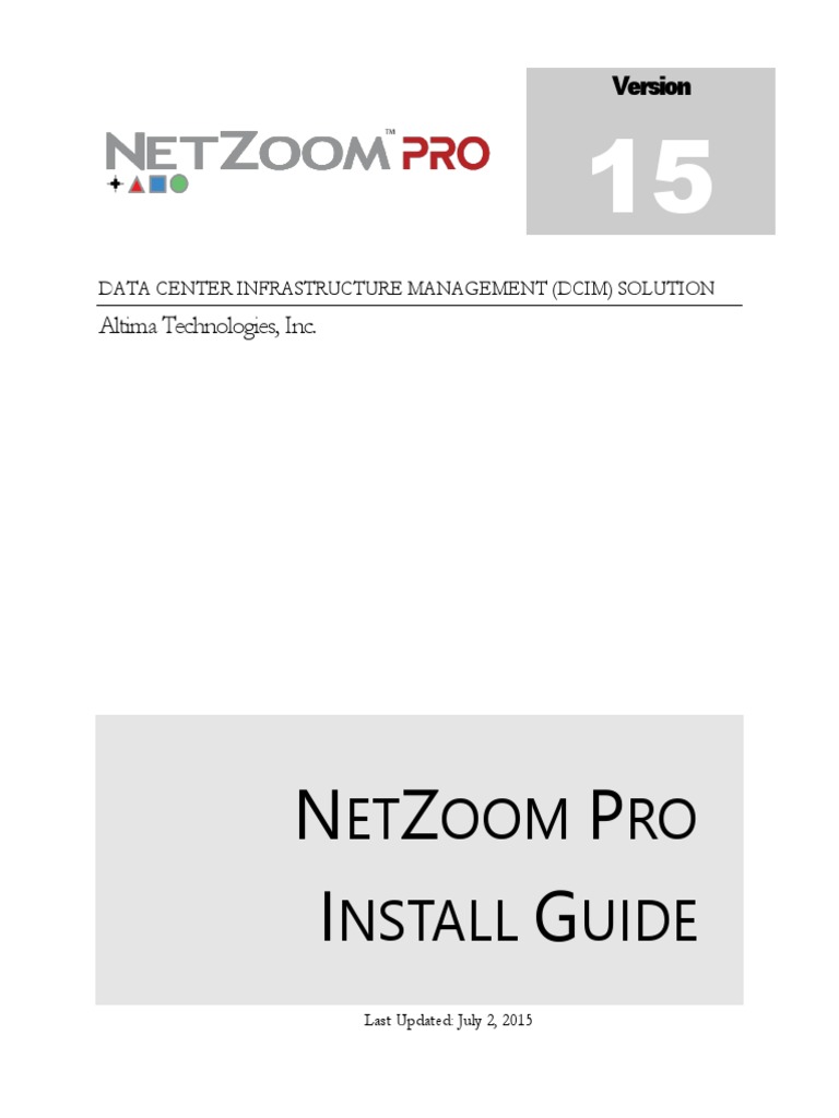 NetZoom Pro v15 Install Guide | PDF | Proxy Server | Microsoft Sql Server