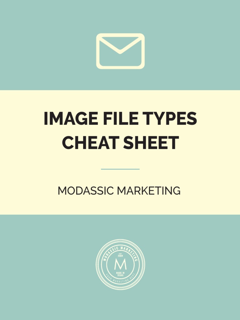 Image File Types Cheat Sheet | PDF