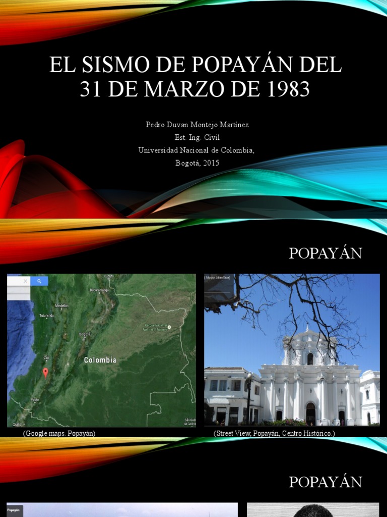 Sismo de Popayán 1983: Impacto y Análisis | PDF | Temblores | Eventos ...