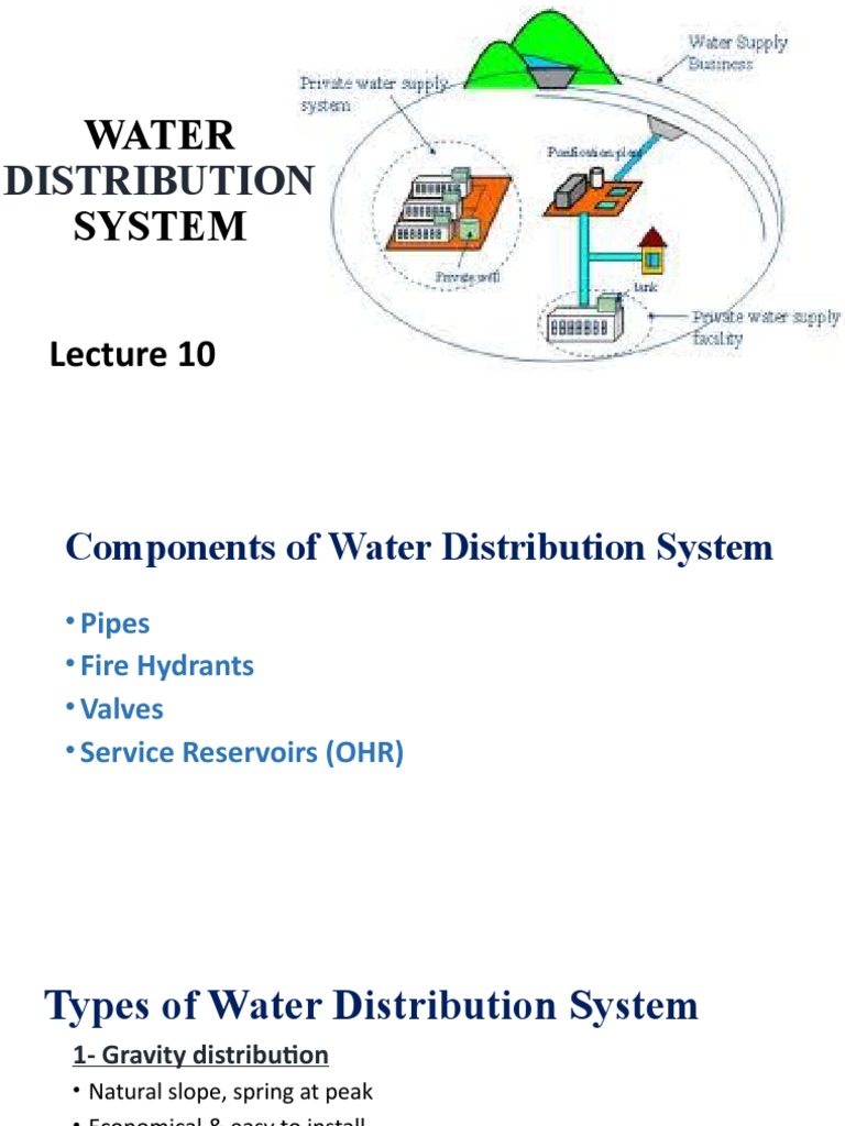 4.water Supply Distribution & Pipes | PDF | Plumbing | Pump