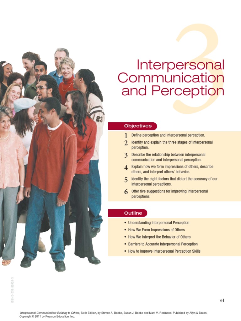Interpersonal Communication and Perception: Objectives | PDF ...