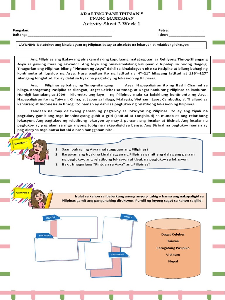 Activity Sheet 2 - w1 | PDF