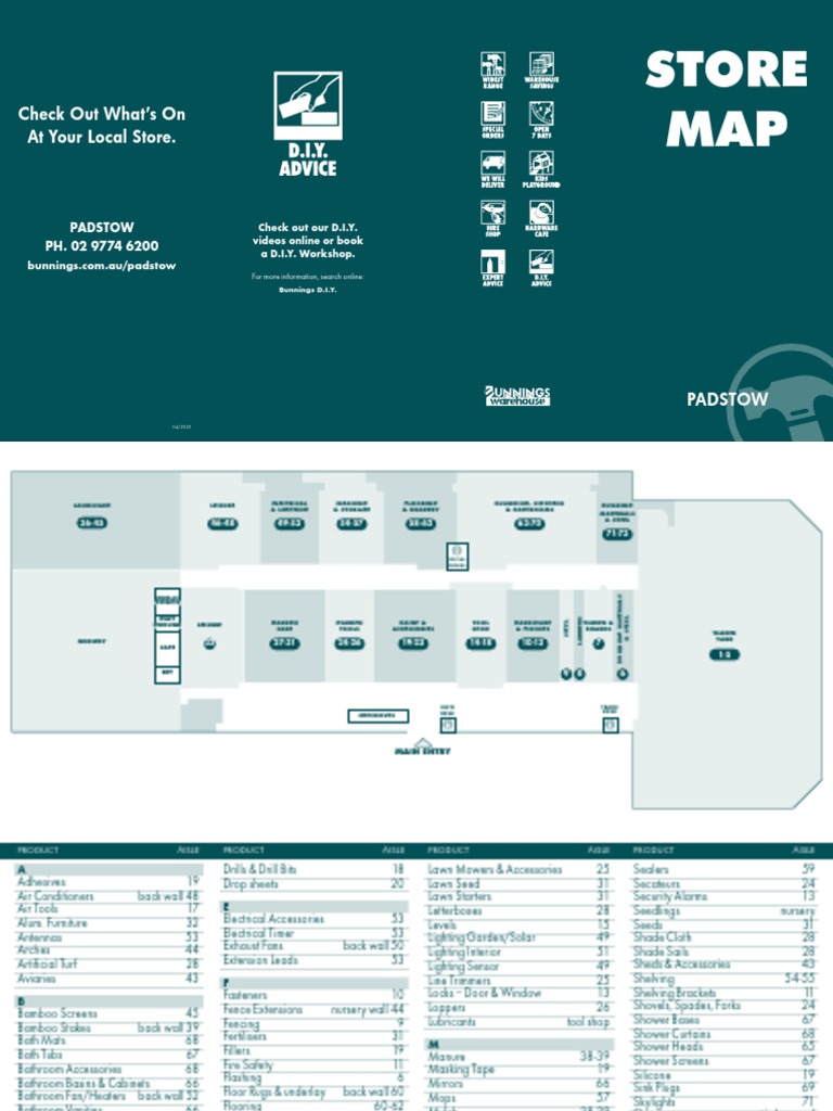 Bunnings Store Map - Padstow NSW - PFO - Web | PDF | Bathroom | Door