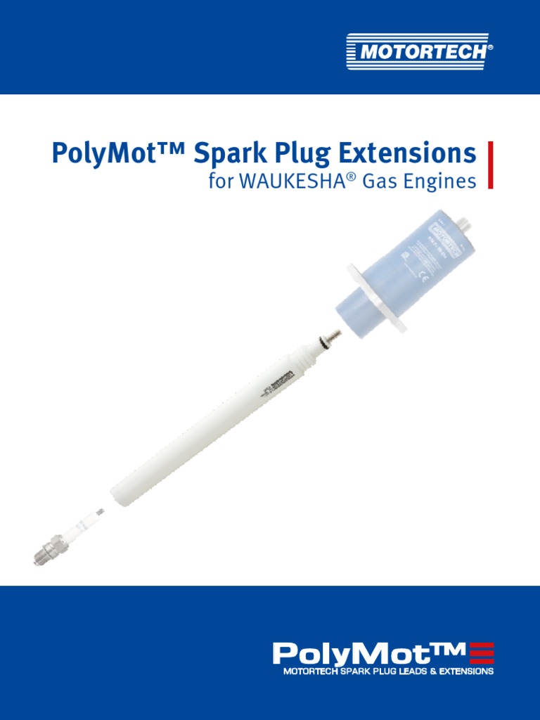MOTORTECH SalesFlyer Spark Plug Extensions For WAUKESHA Gas Engines 01. ...