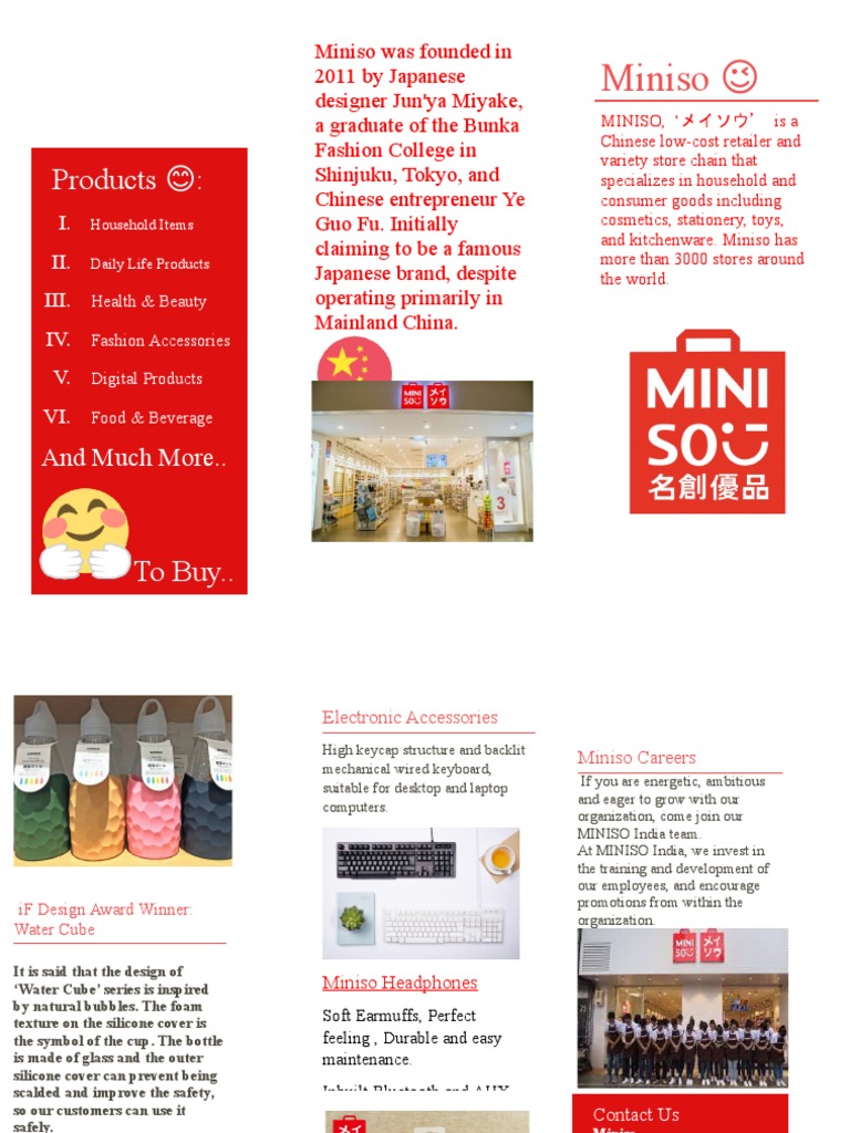 Miniso Brochure | Download Free PDF | Retailing | Business